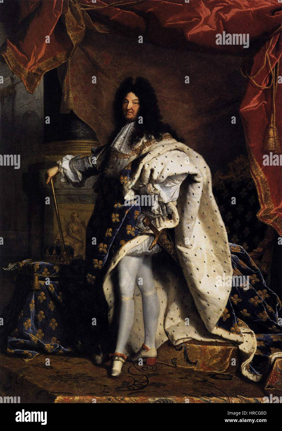 Louis XIV, King of France, is portrayed by Hyacinthe Rigaud in this ...