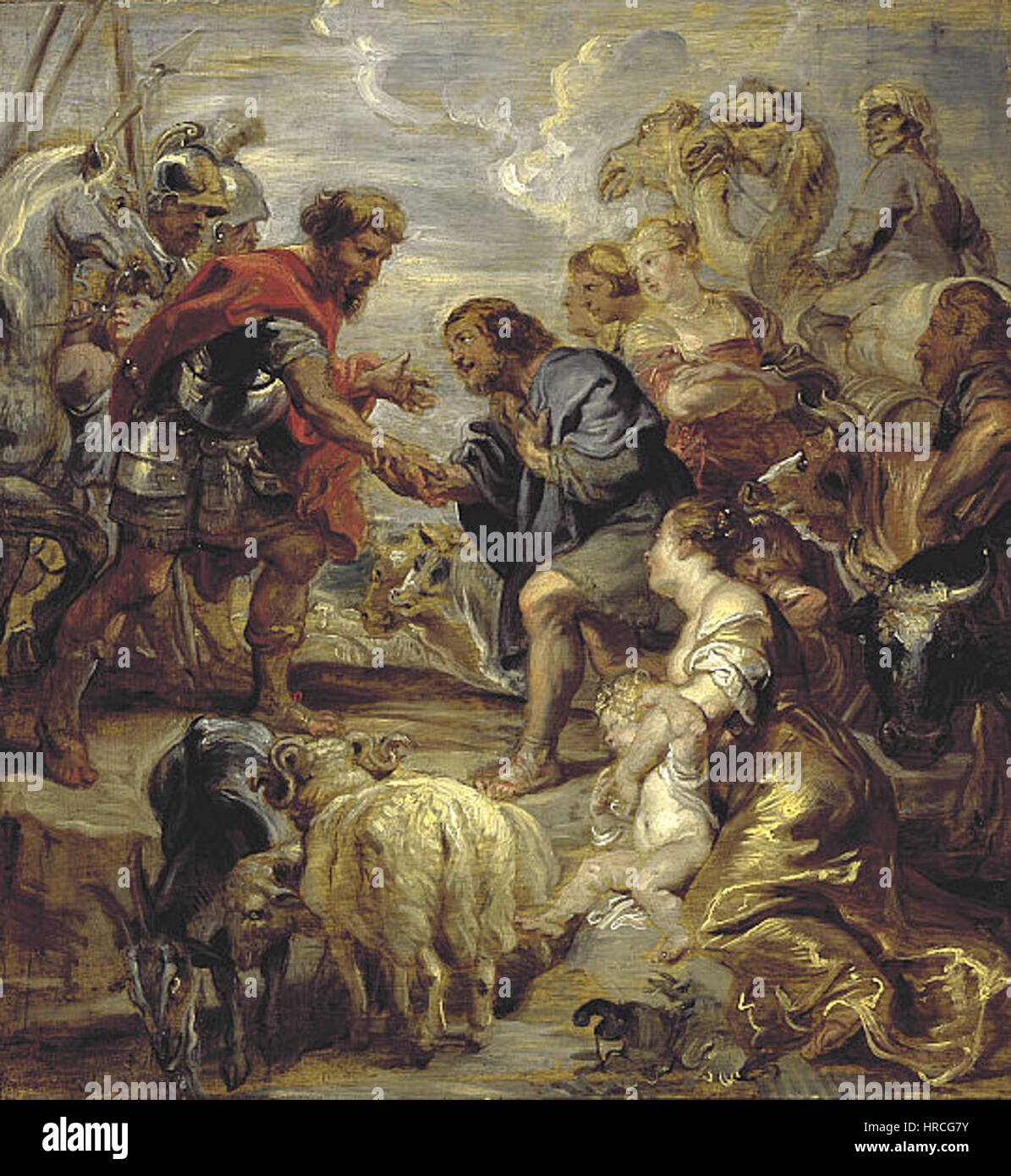 Rubens Reconciliation of Jacob and Esau Stock Photo - Alamy