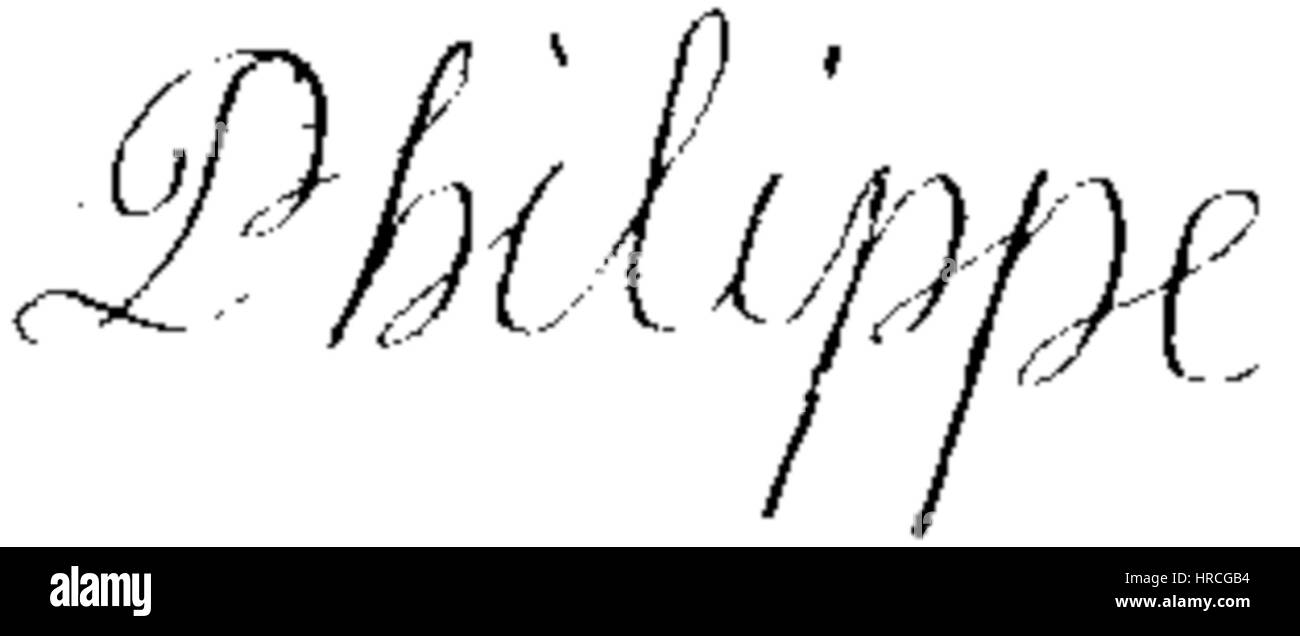 Signature of Philippe of France, Duke of Anjou (future King of Spain ...