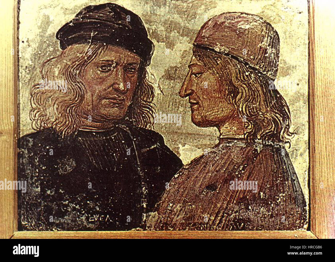 Signorelli, Self-Portrait with Vitelozzo Vitelli Stock Photo - Alamy