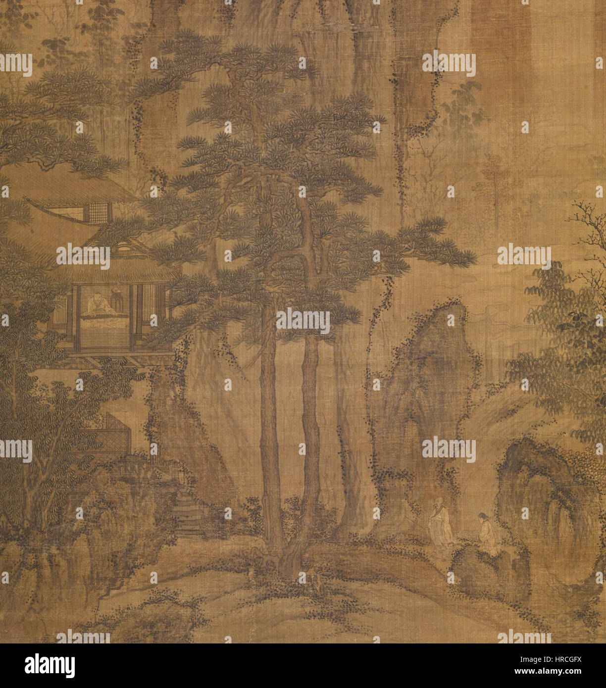 Sheng Mou's 'Mountain Landscape with Scholar in a Pavilion and Two ...