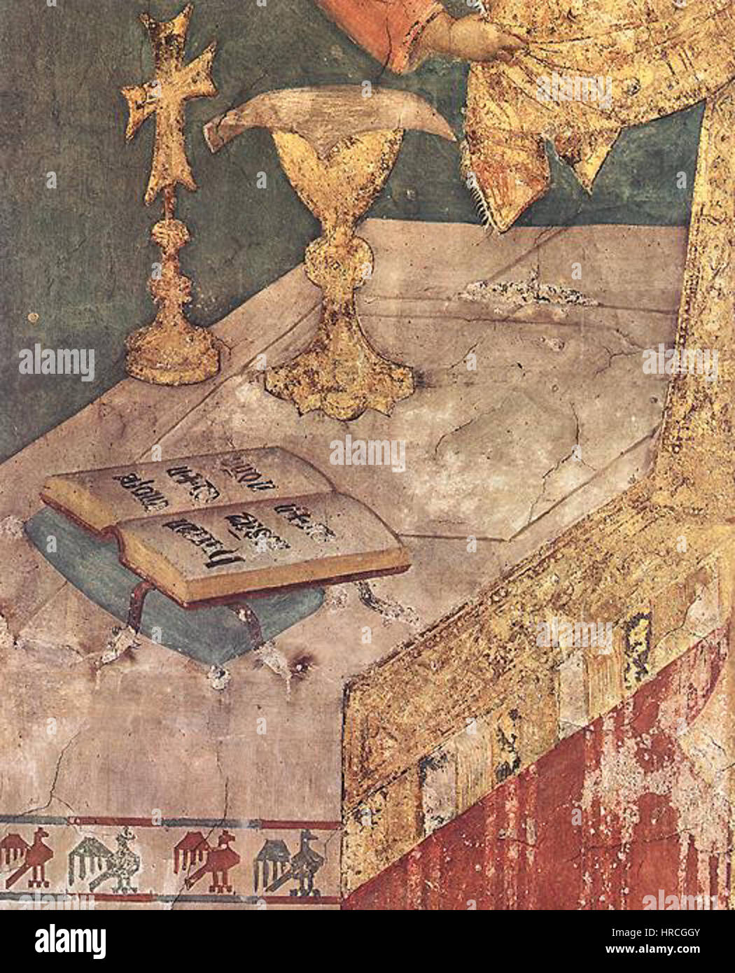 Simone Martini’s ‘Miraculous Mass’ is a medieval painting depicting a ...