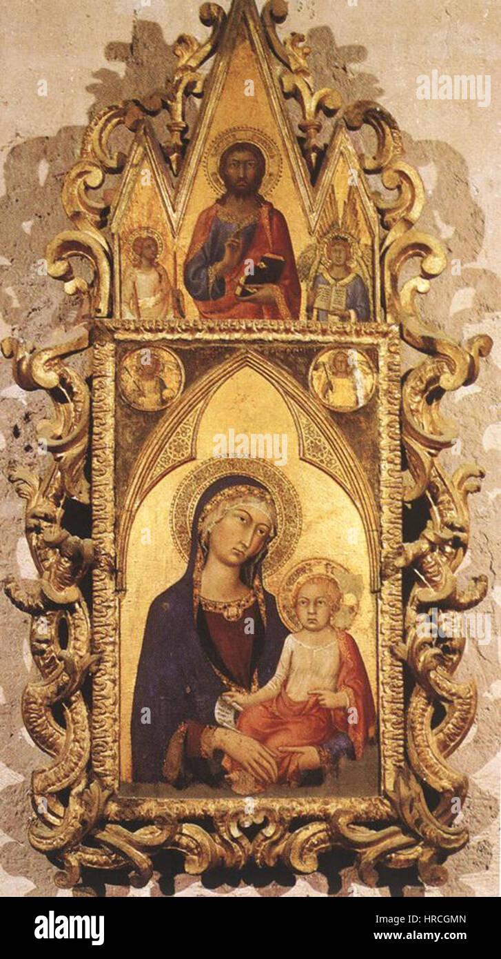 Simone Martini - Madonna and Child with Angels and the Saviour ...