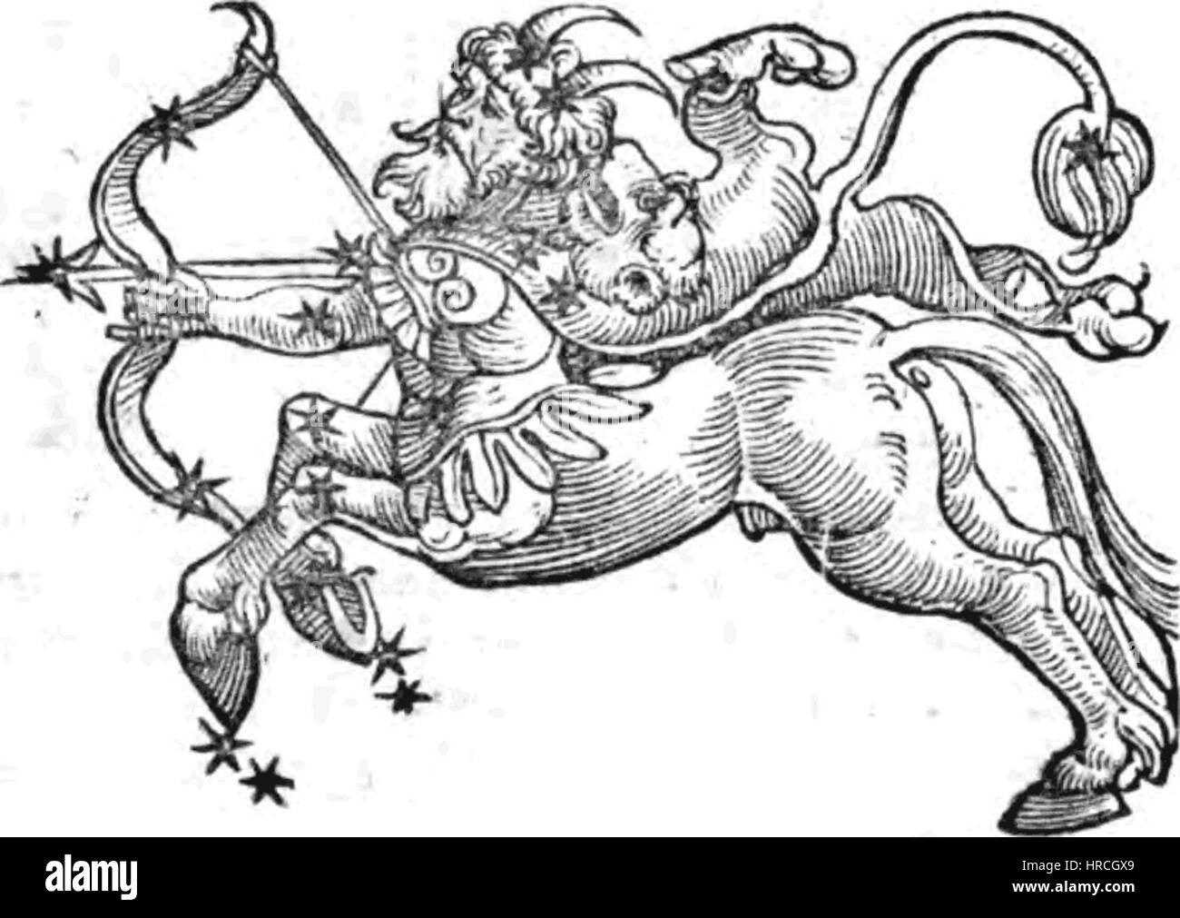 'Sagittarius' by Bonatti is a representation of the zodiac sign in ...