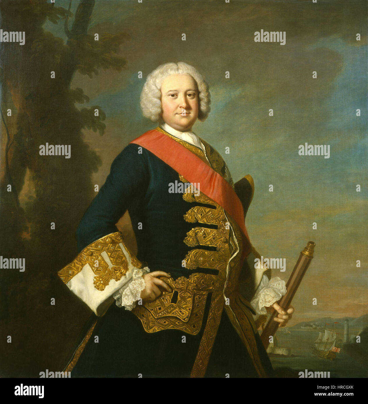 This portrait of Sir Peter Warren by Thomas Hudson captures the English ...