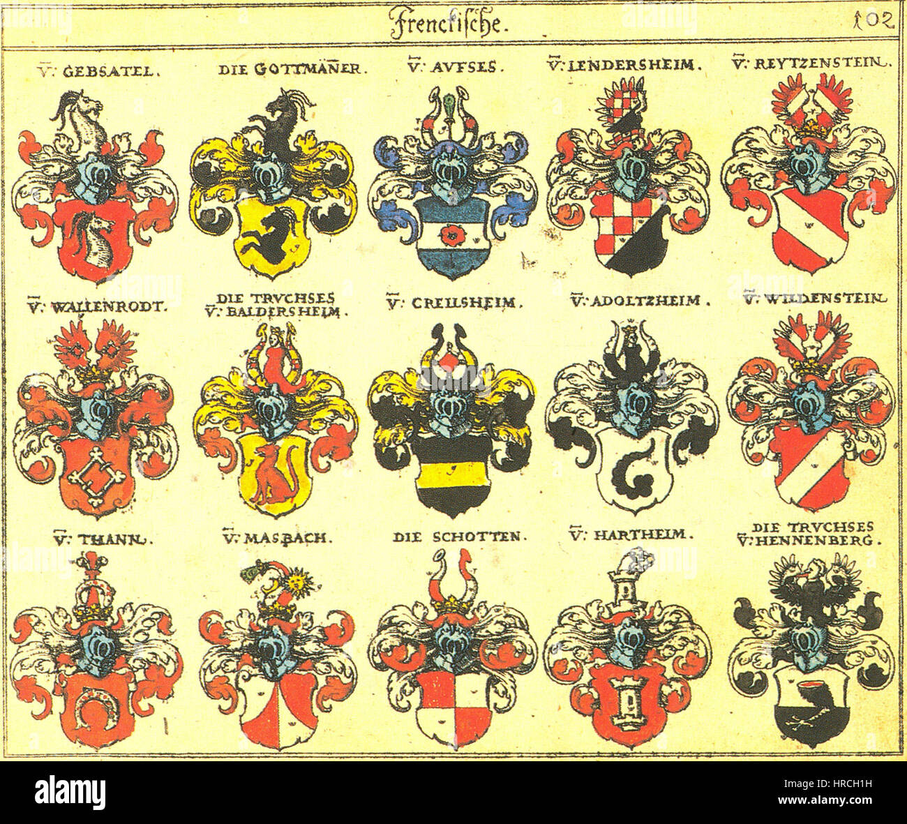 The work 'Siebmacher102' is an example of the heraldic illustrations ...