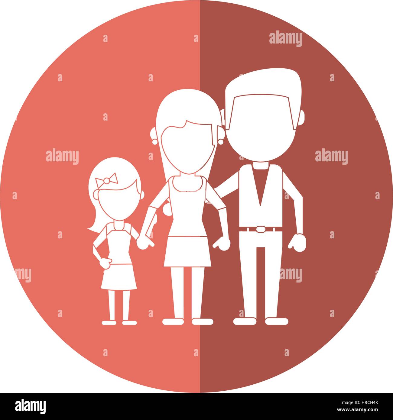 Family shadow Stock Vector Images - Alamy