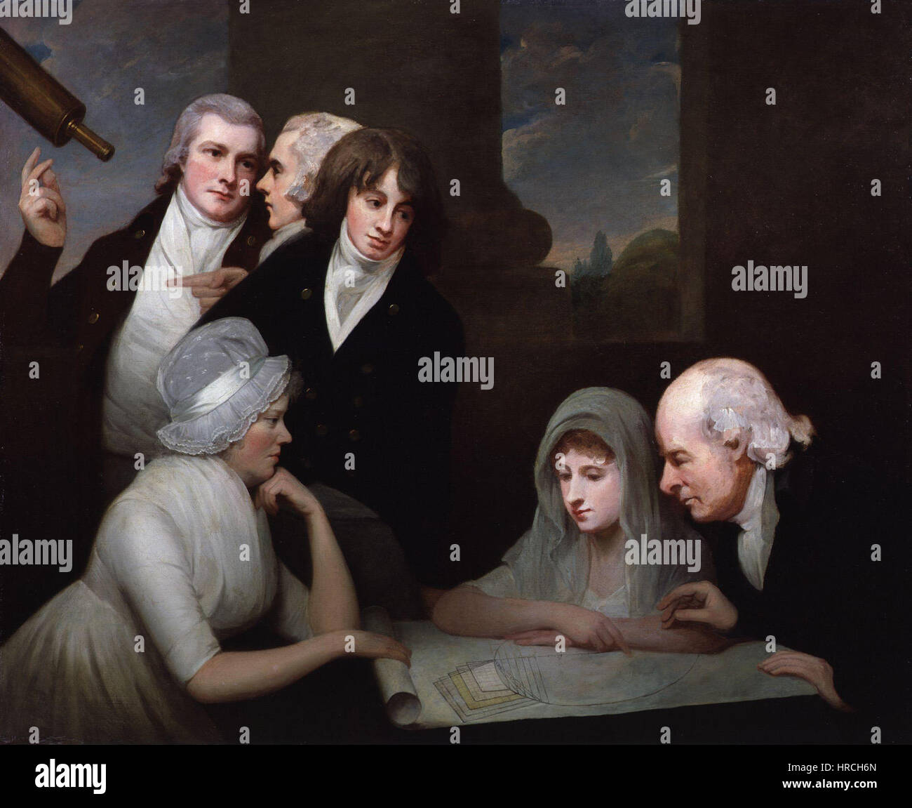 This 18th-century portrait by George Romney depicts Adam Walker and his ...