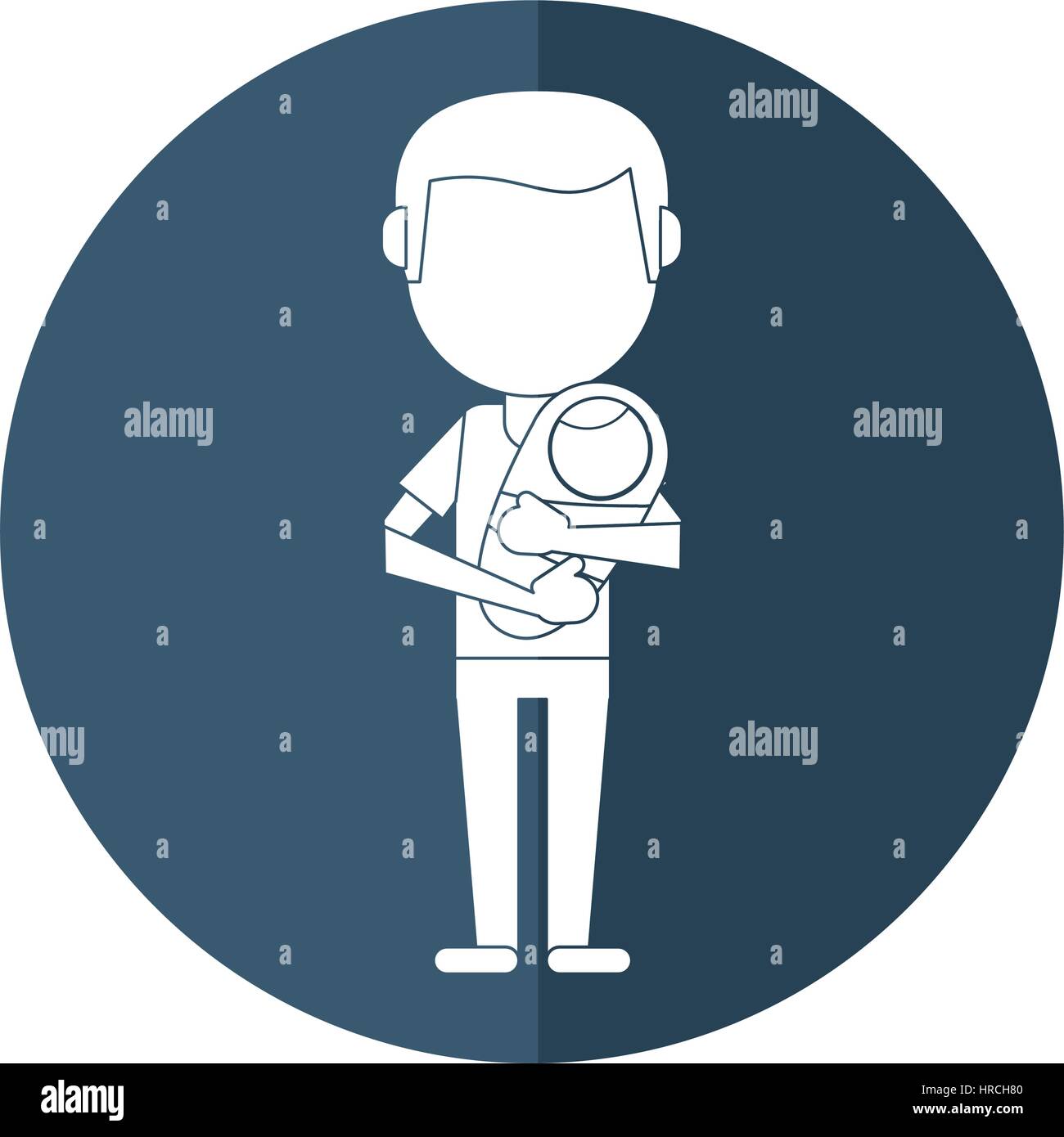 Father bonding with infant Stock Vector Images - Alamy
