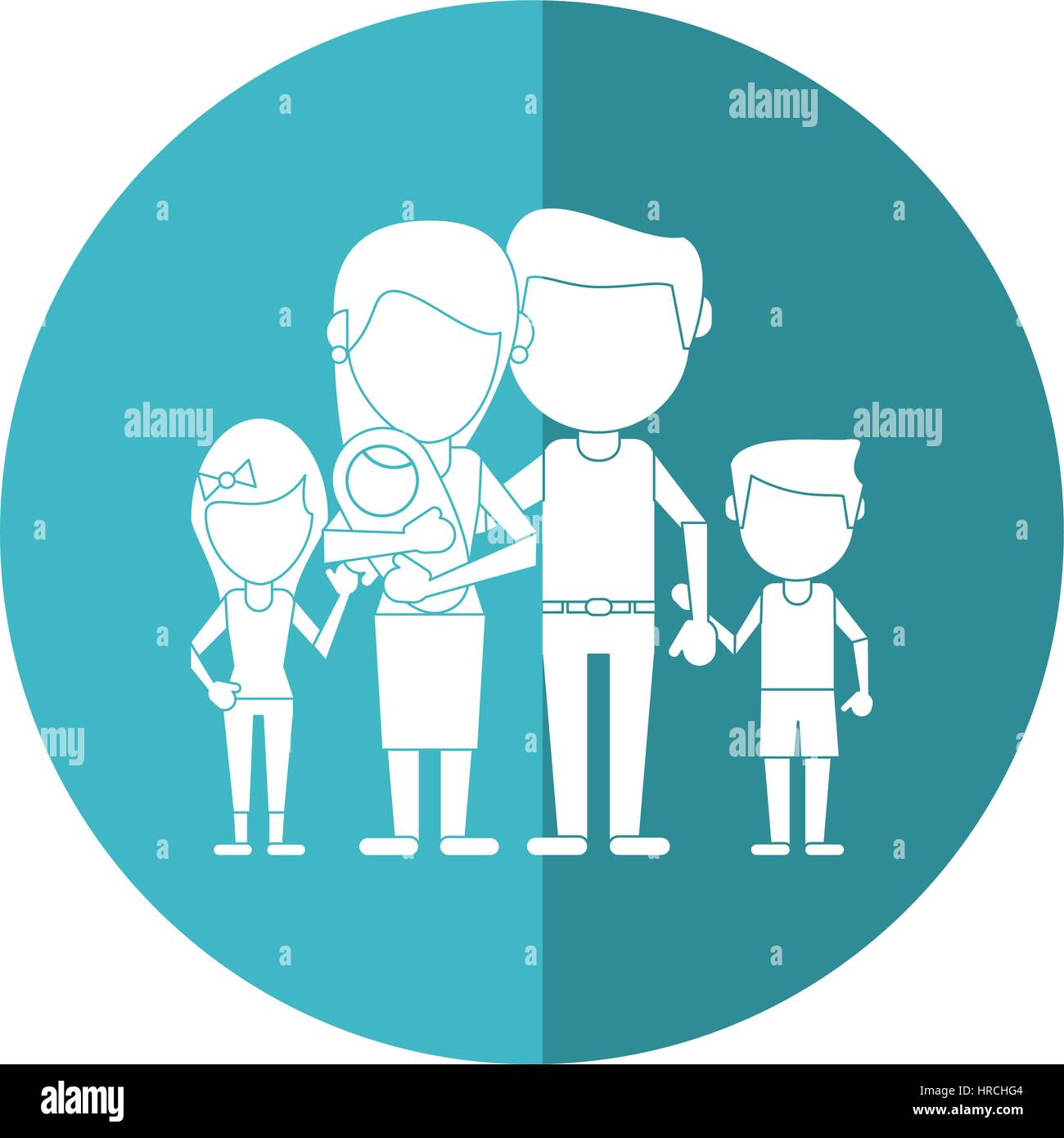 family parents childs and baby shadow Stock Vector Image & Art - Alamy
