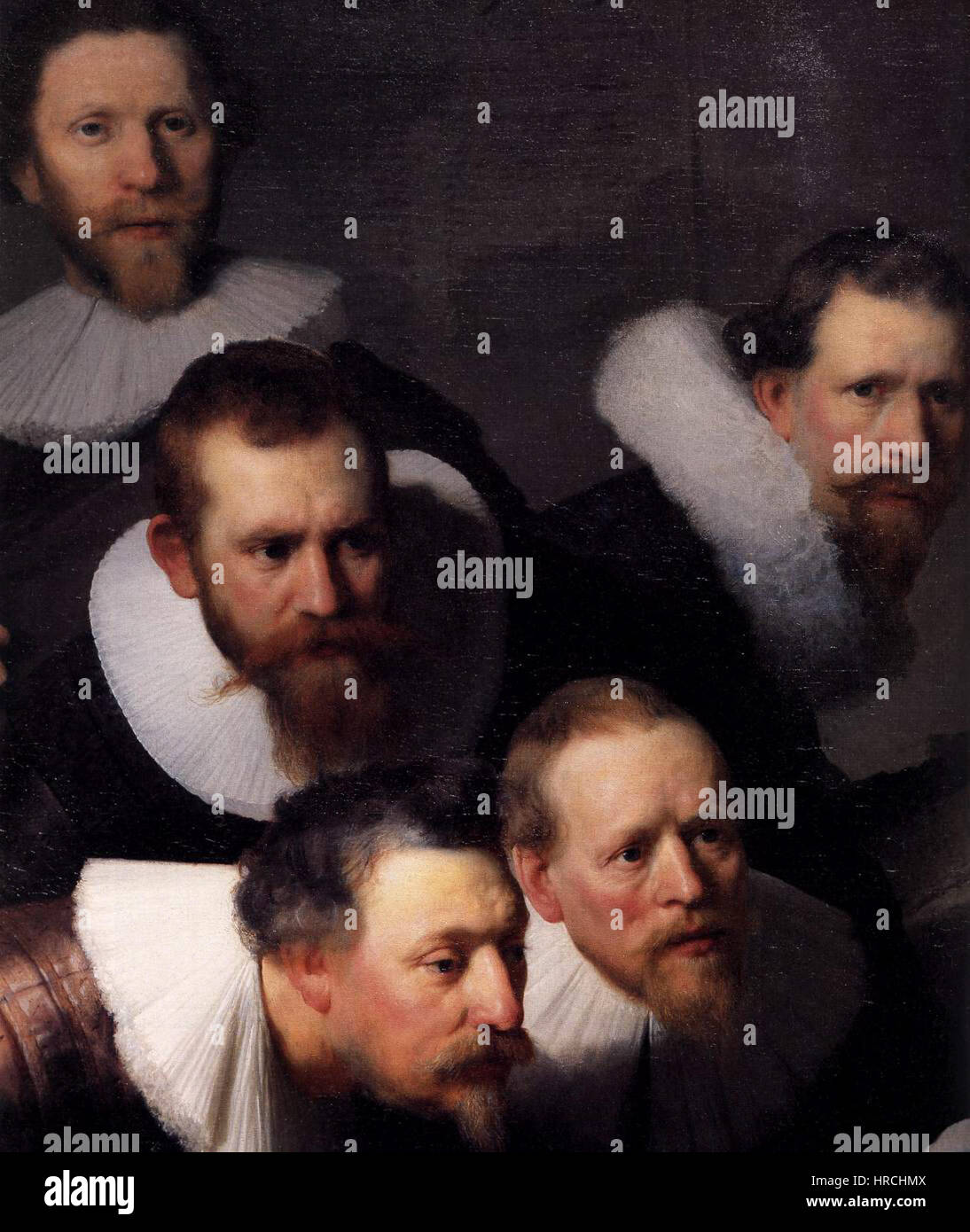 Rembrandt - The Anatomy Lecture of Dr. Nicolaes Tulp (detail ...
