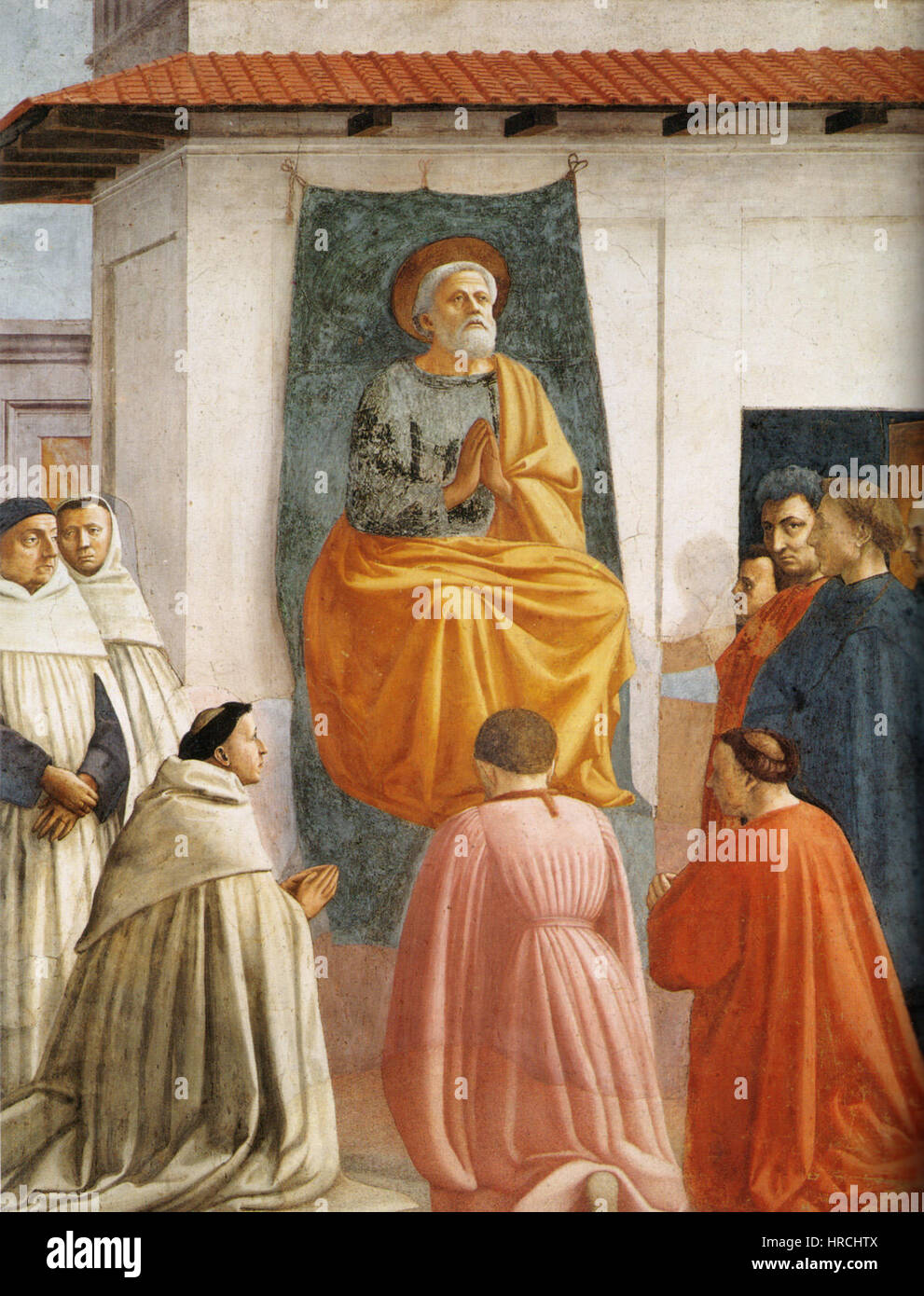 The 'Raising of the Son of Teophilus' is a religious artwork depicting ...