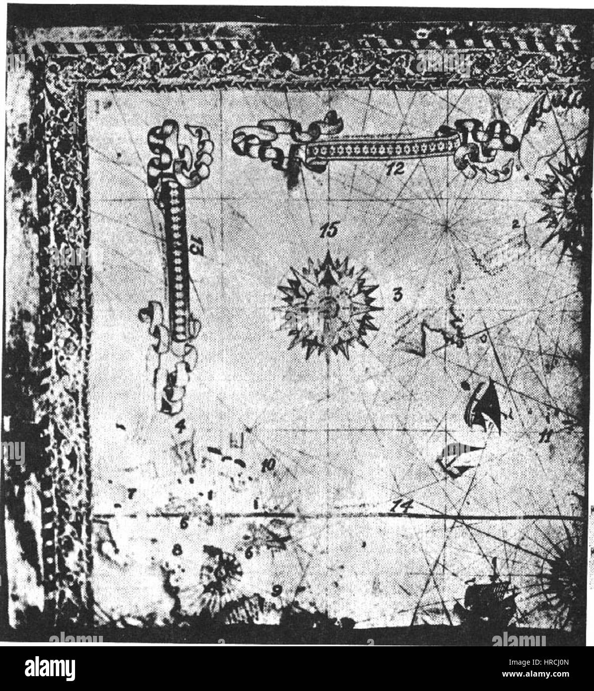 The Reis map, created in the 19th century, is a detailed geographical ...