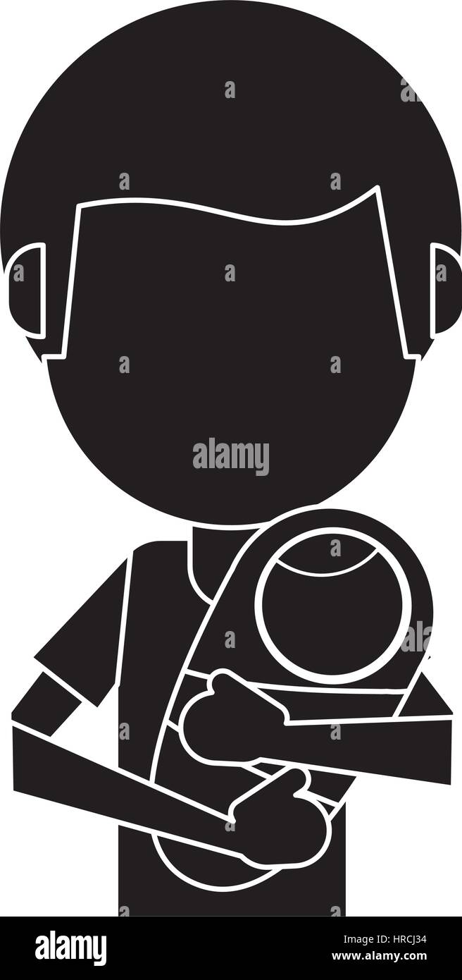 dad carrying her baby pictogram Stock Vector Image & Art - Alamy
