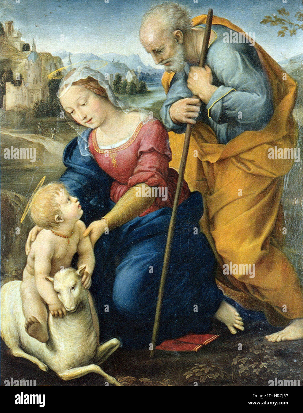 Raphael Holy Family with the Lamb Stock Photo - Alamy