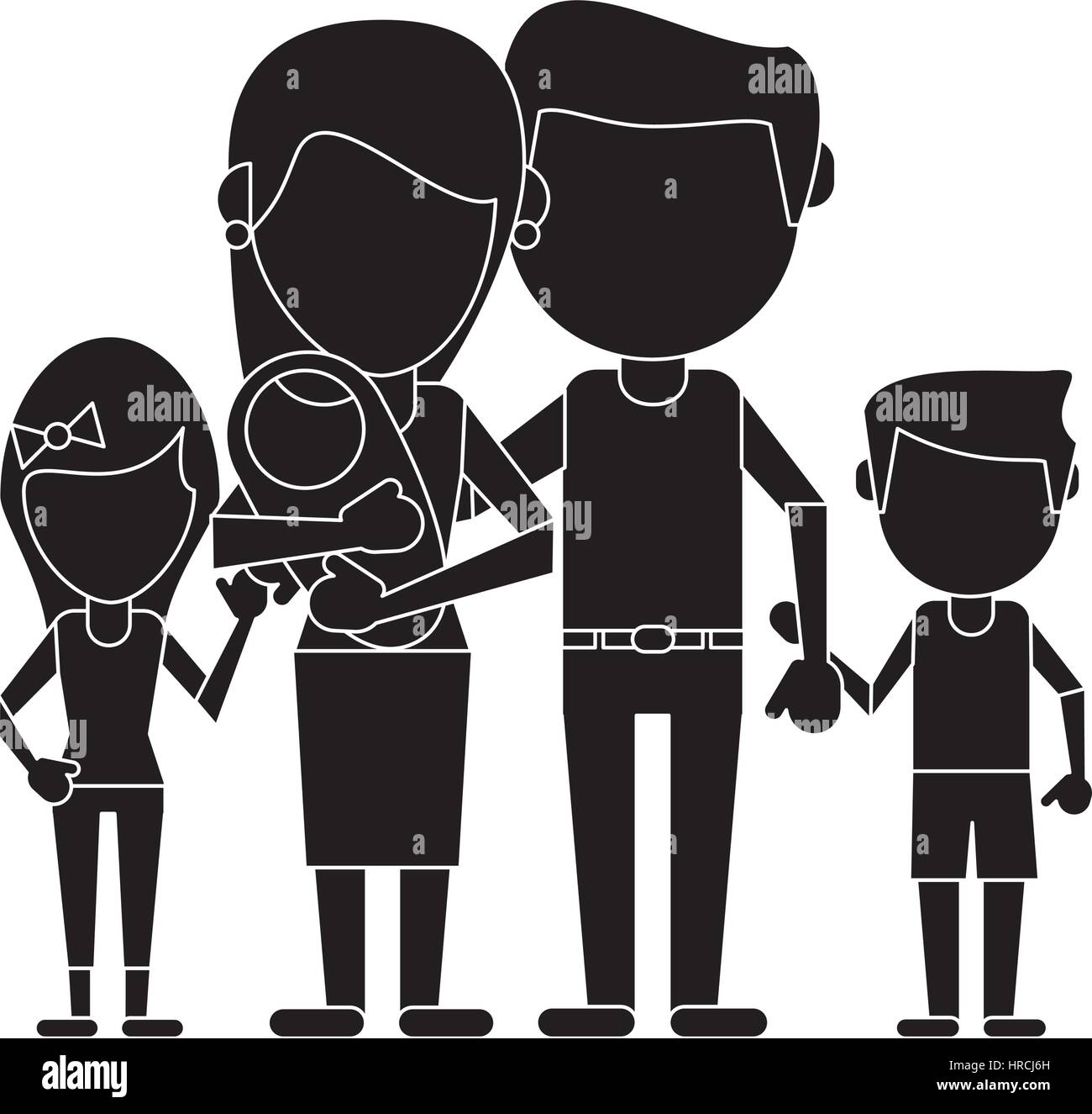 Parents adult children baby Stock Vector Images - Alamy