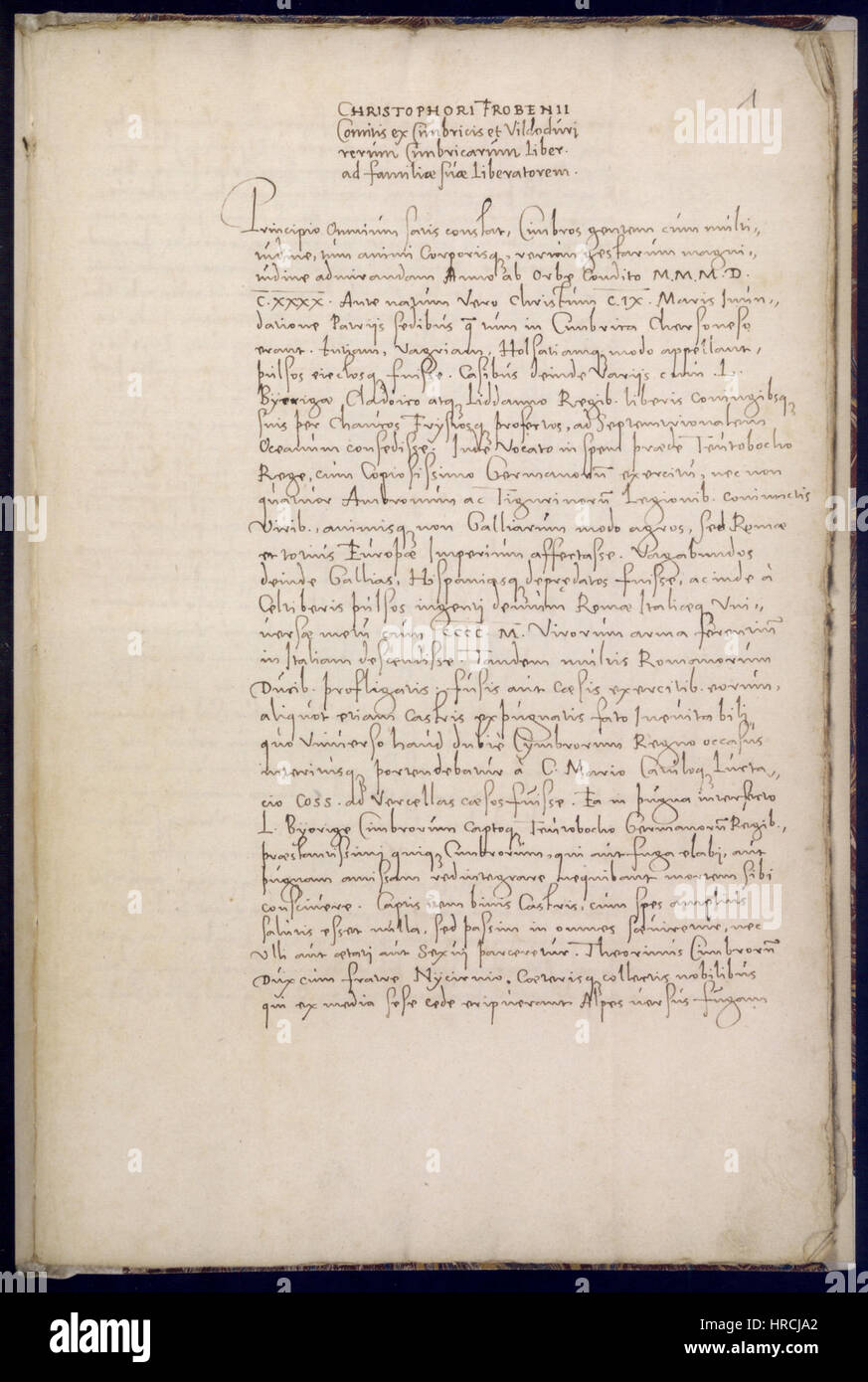 The 'Rerum Cimbricarum Liber,' a manuscript from 1575, offers a ...