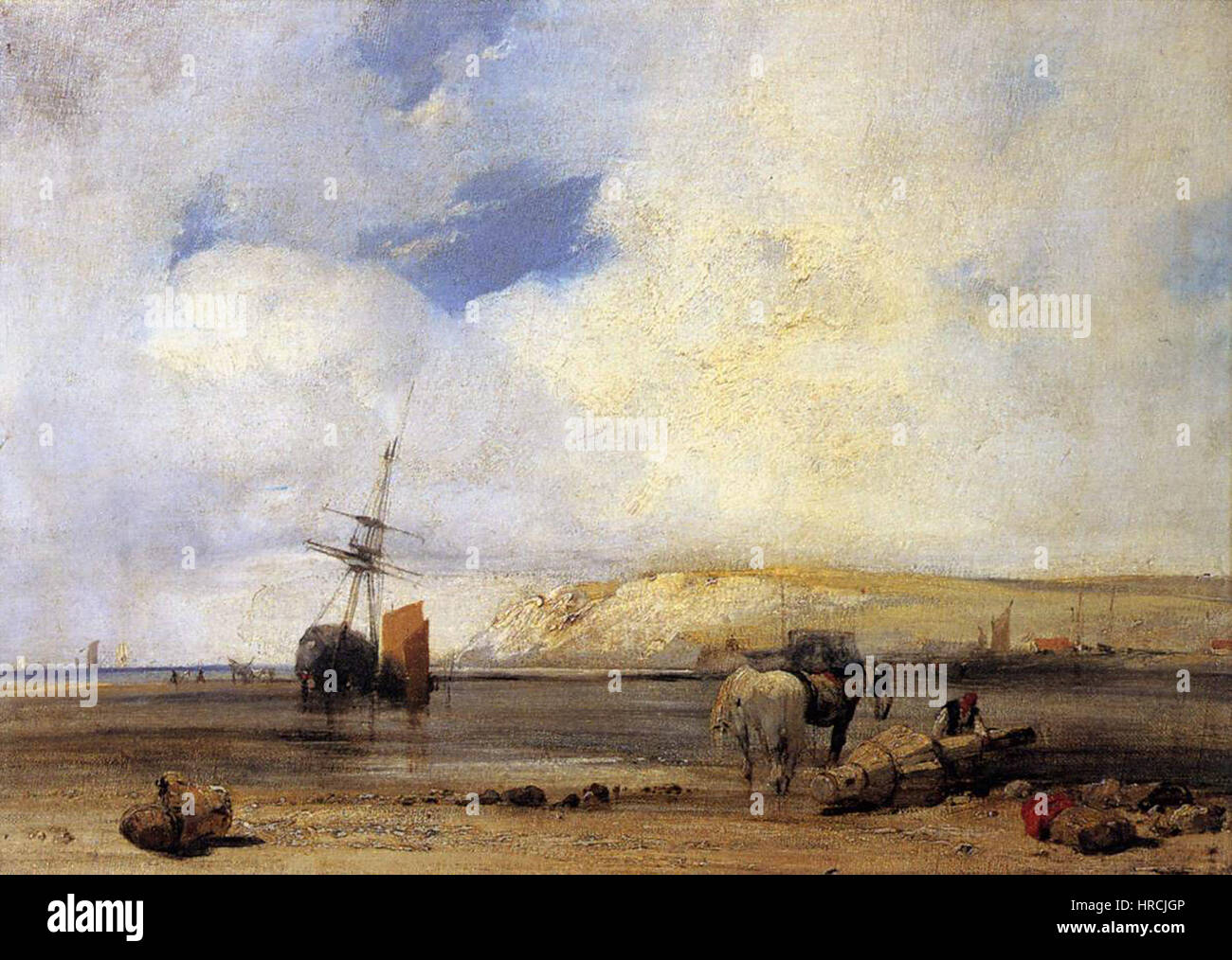 Richard Parkes Bonington's painting 'On the Coast of Picardy' captures ...