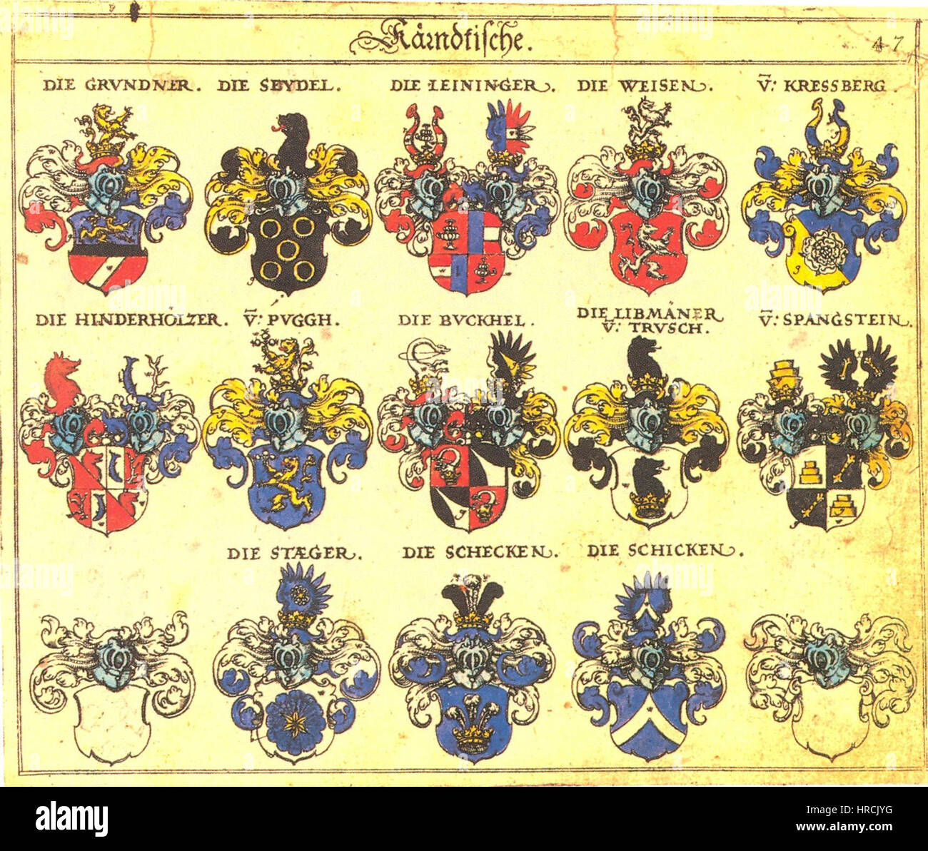 Siebmacher’s '047' is a heraldic artwork showcasing the intricate ...