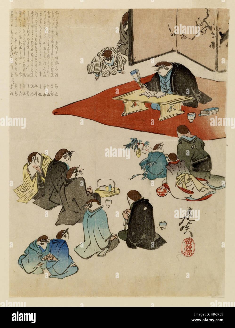 Shibata Zeshin - A Poetry Reading - Walters 95157 Stock Photo - Alamy