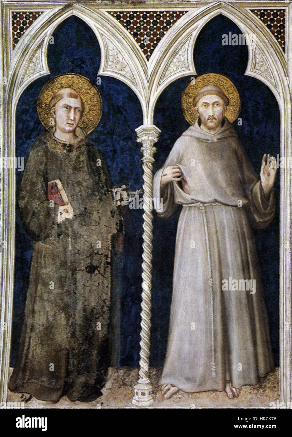 Simone Martini’s painting 'St. Anthony of Padua and St. Francis' portrays two iconic saints in a ...
