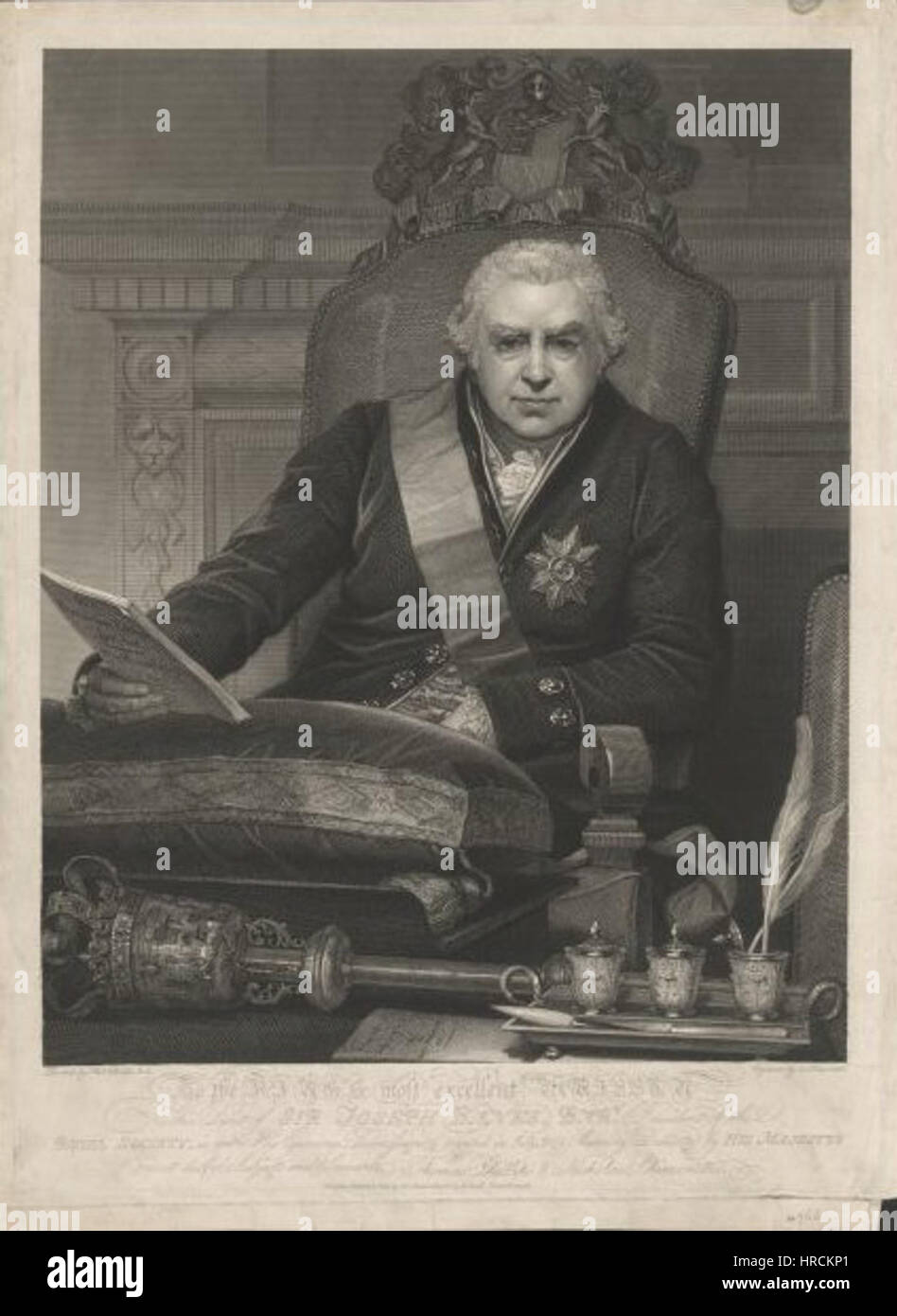 Sir Joseph Banks, president of the Royal Society Stock Photo - Alamy