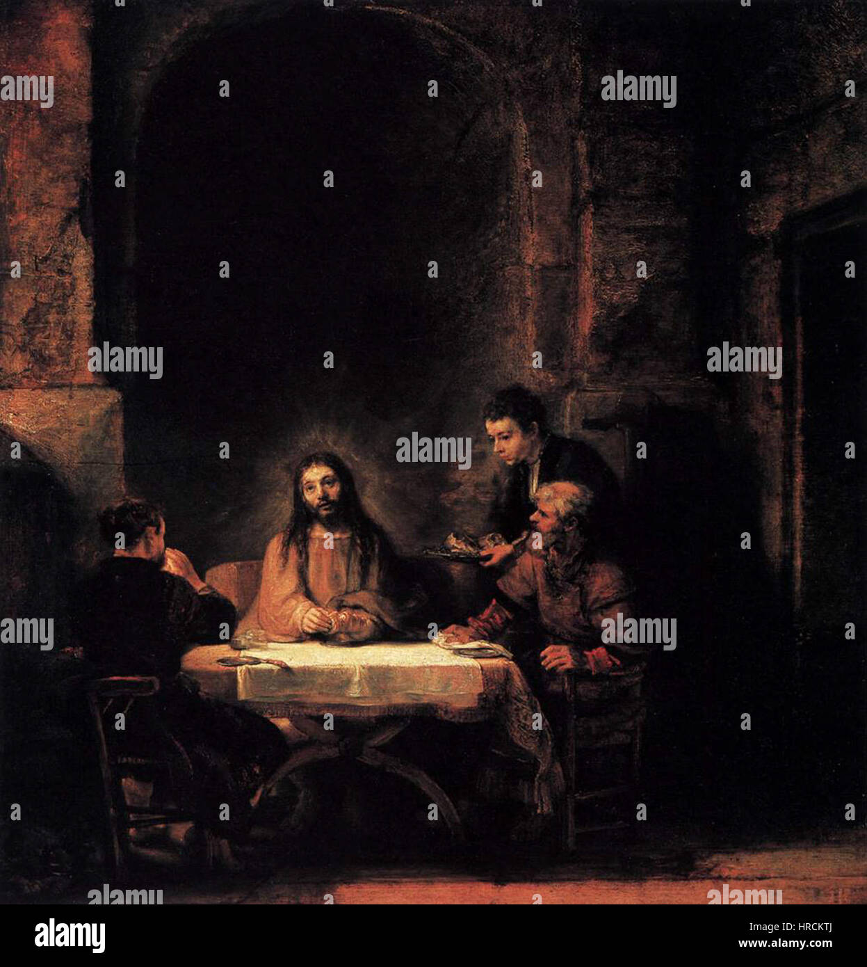 Rembrandt supper emmaus painting hi-res stock photography and images ...
