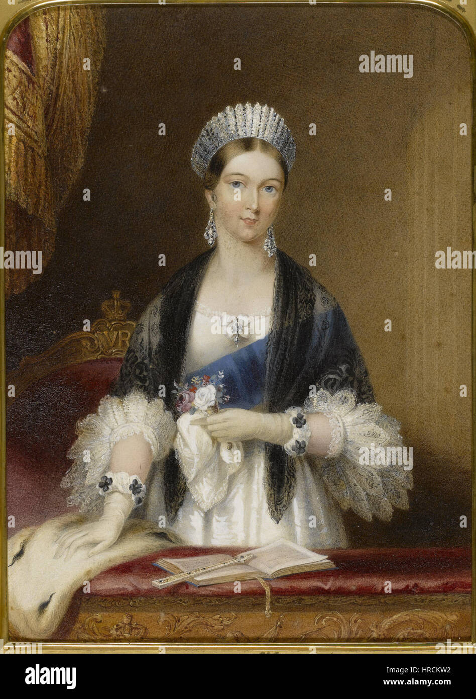 Queen Victoria (after E T Parris 1837 Stock Photo - Alamy