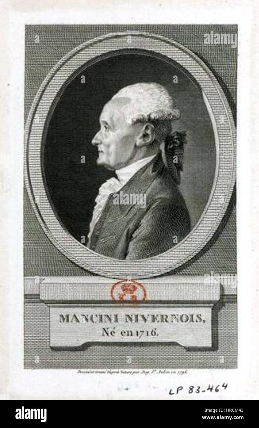 The portrait of Louis-Jules Mancini-Mazarini, Duke of Nivernois, by ...