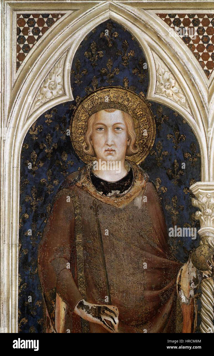 Simone Martini - St Louis of France (detail) - WGA21362 Stock Photo - Alamy