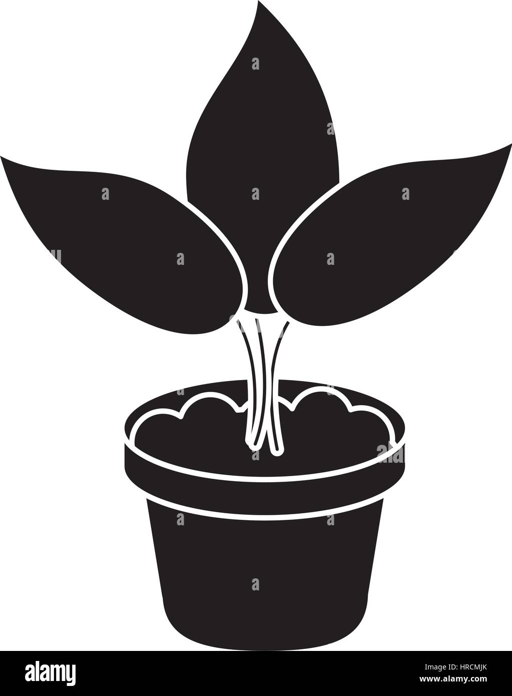 pot plant garden concept pictogram Stock Vector Image & Art - Alamy