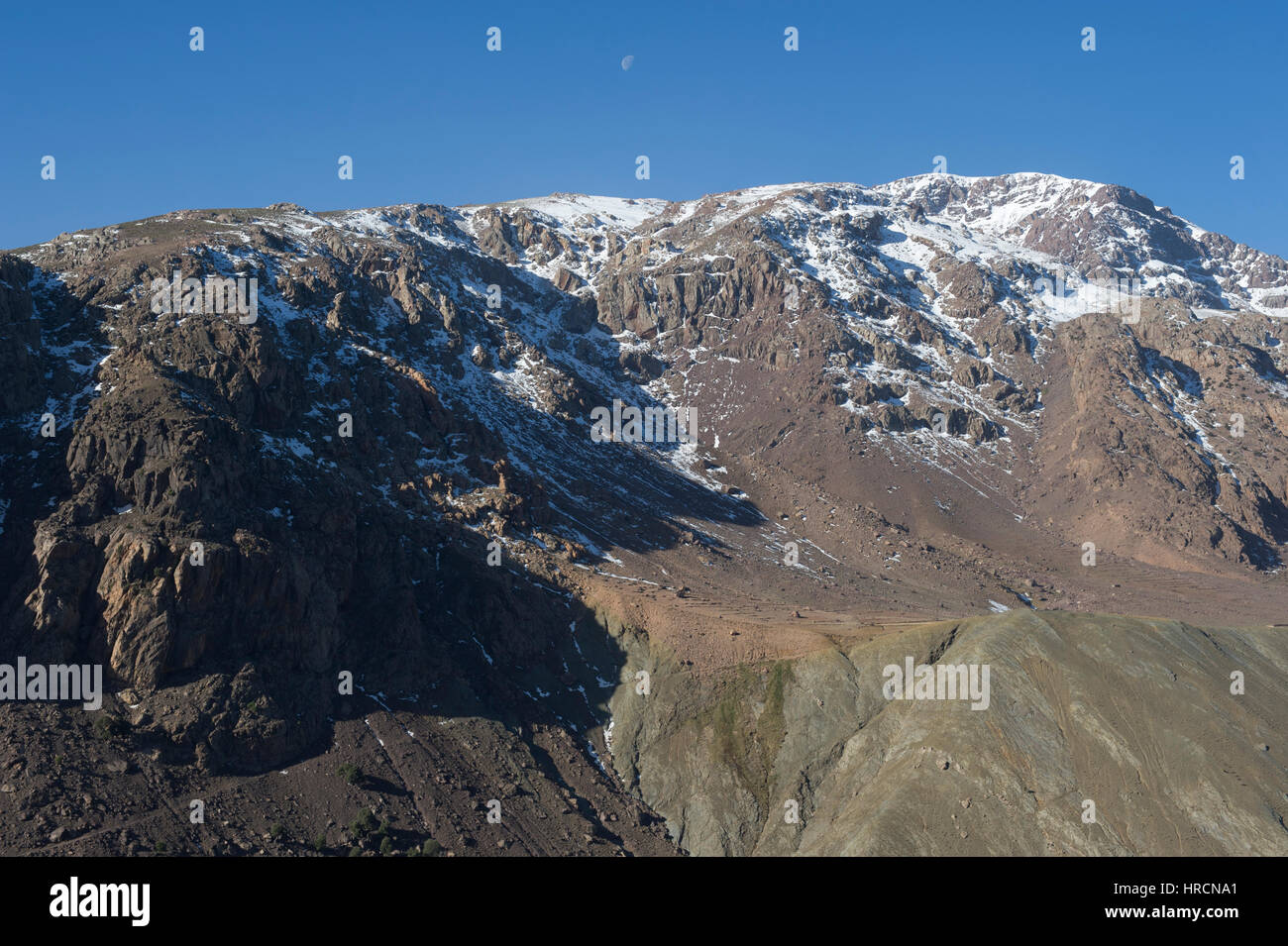 The spectacular High Atlas Mountains along the Tizi n'Tichka pass in ...
