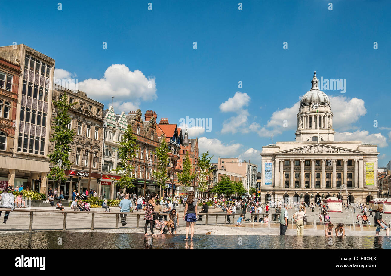 Council House at the Old Market Square in Nottingham, Nottinghamshire ...