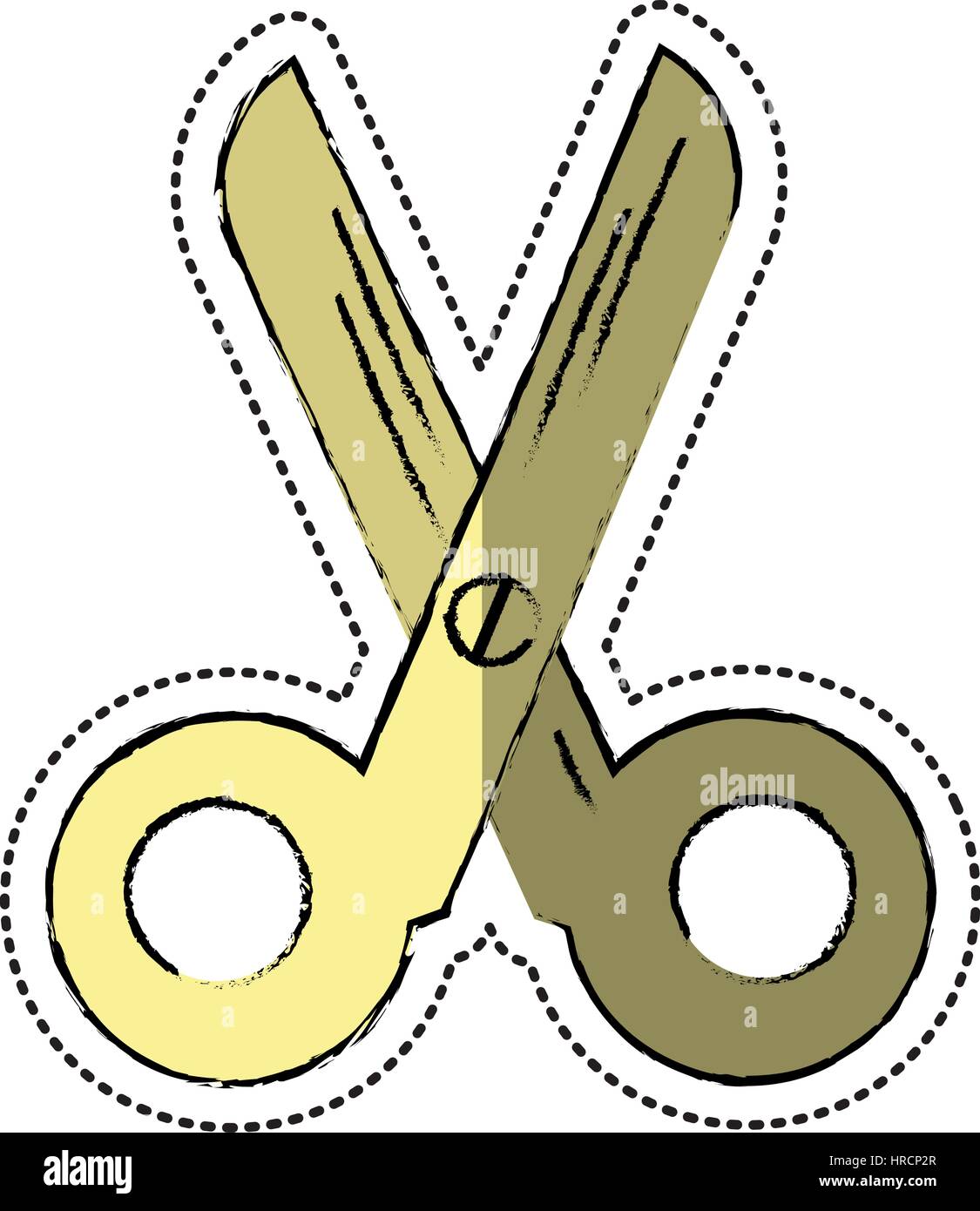 Cartoon scissors tool school icon hi-res stock photography and images ...