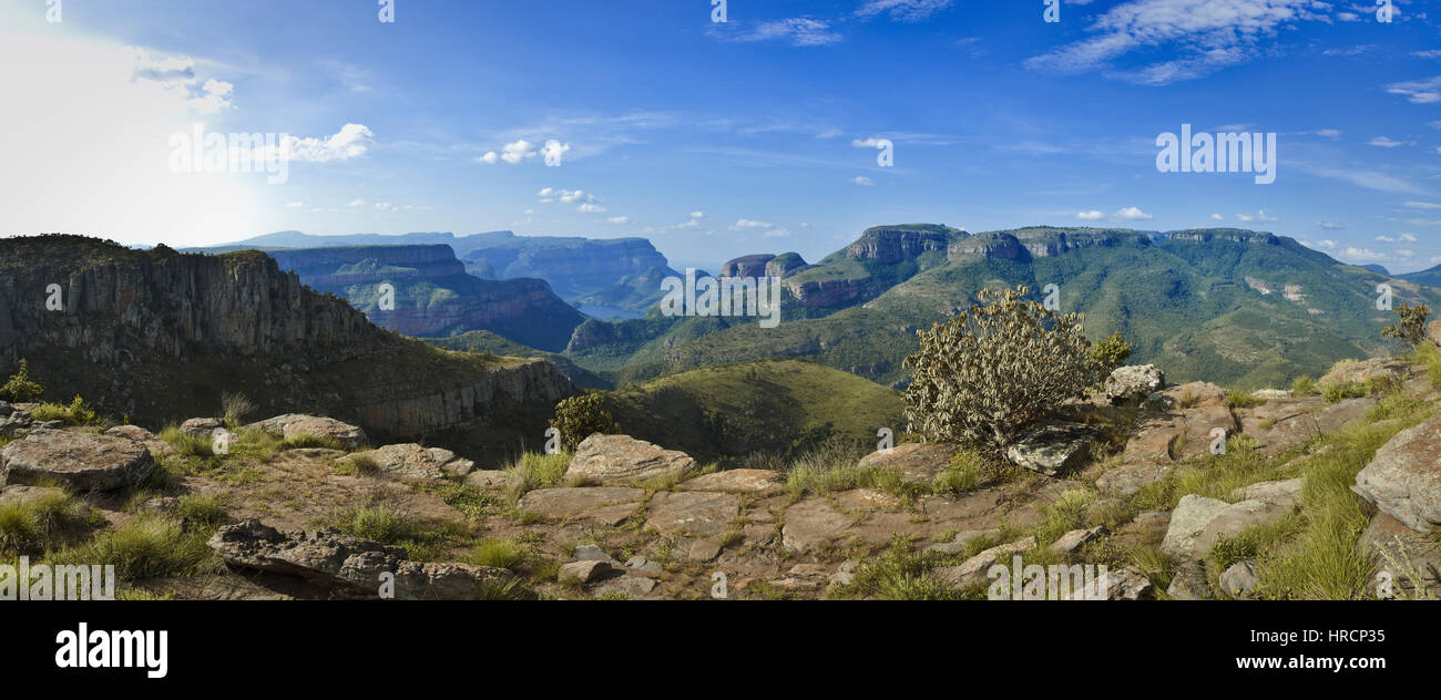 Panoramic view of the spectacular Blyde River Canyon and the ...
