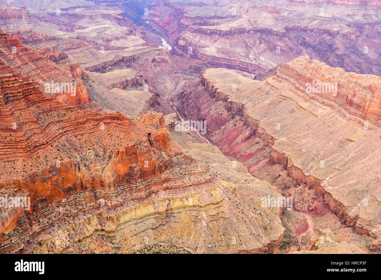 Impressive view over Grand Canyon, National Park, Colorado, USA Stock ...