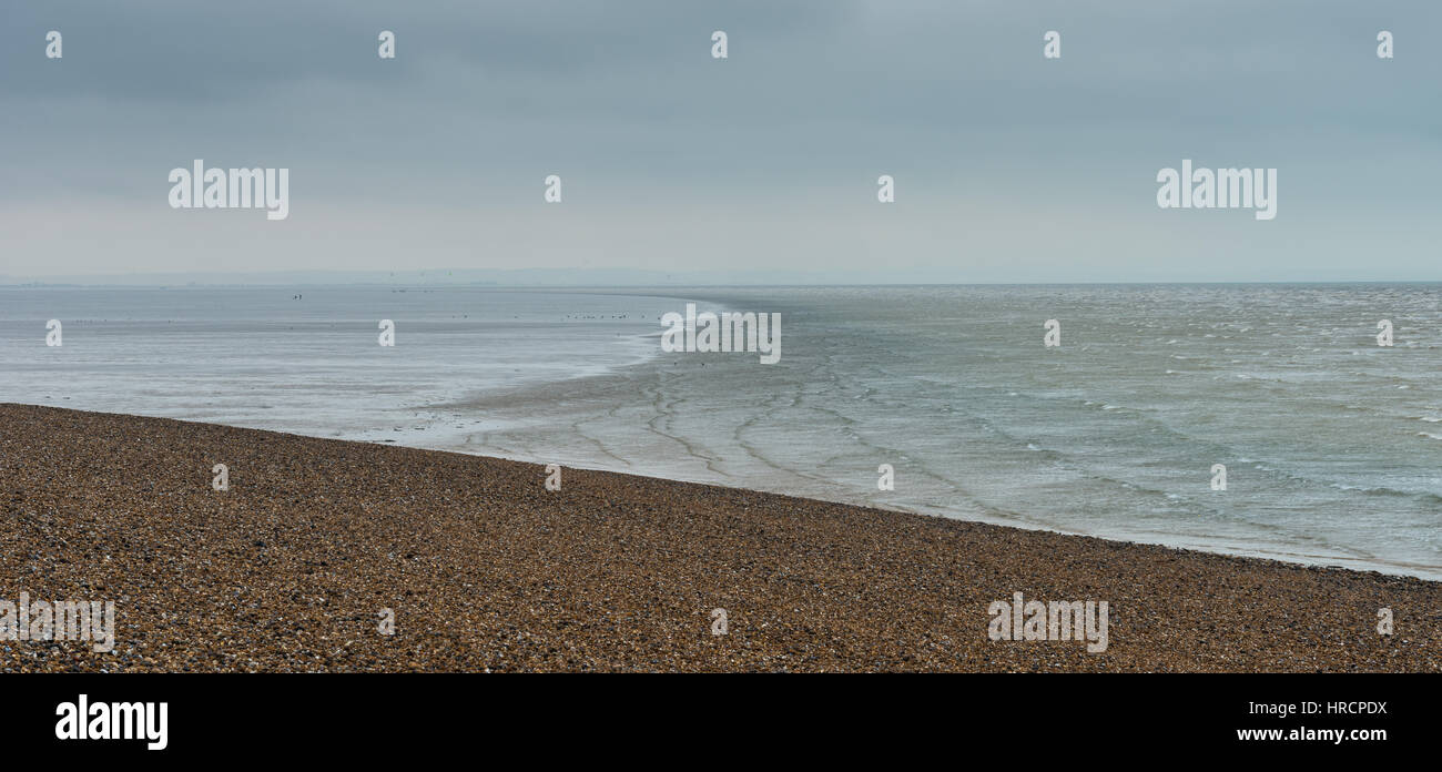 Receding tide at Dungeness Stock Photo - Alamy
