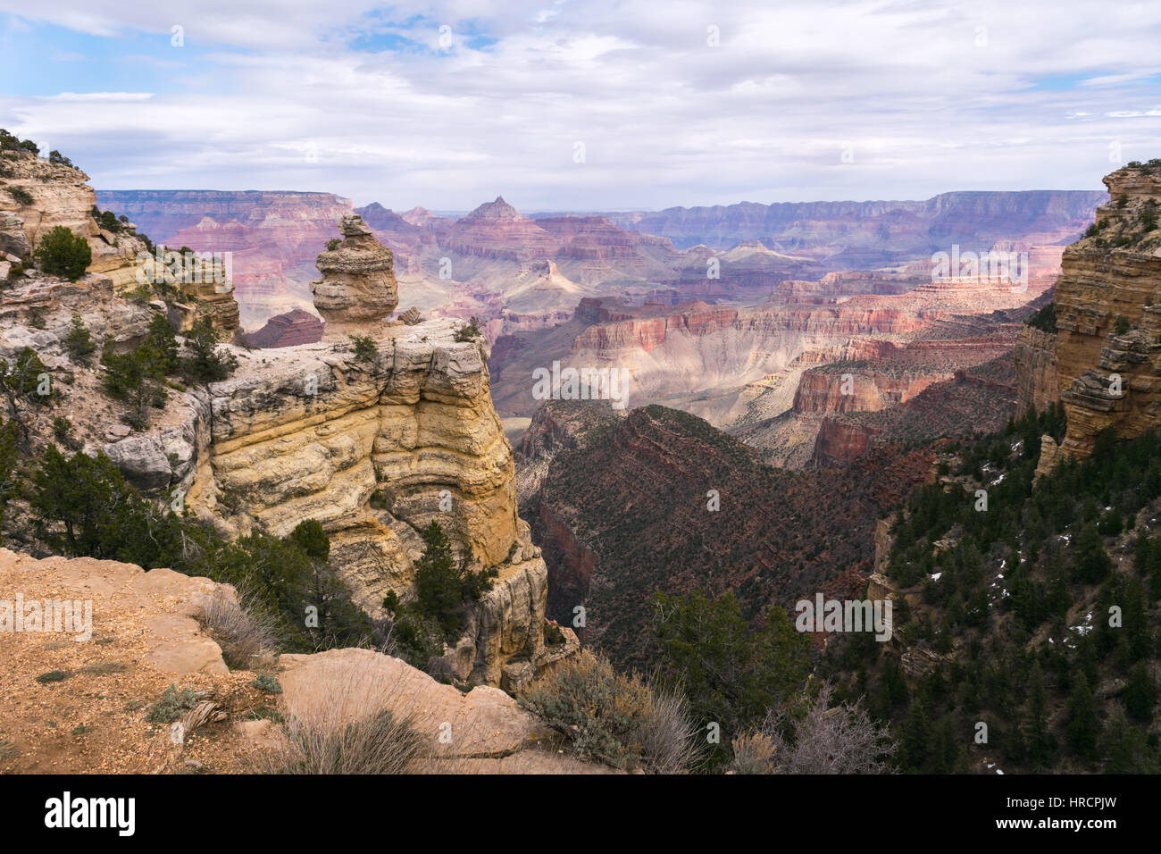 Impressive view over Grand Canyon, National Park, Colorado, USA Stock ...