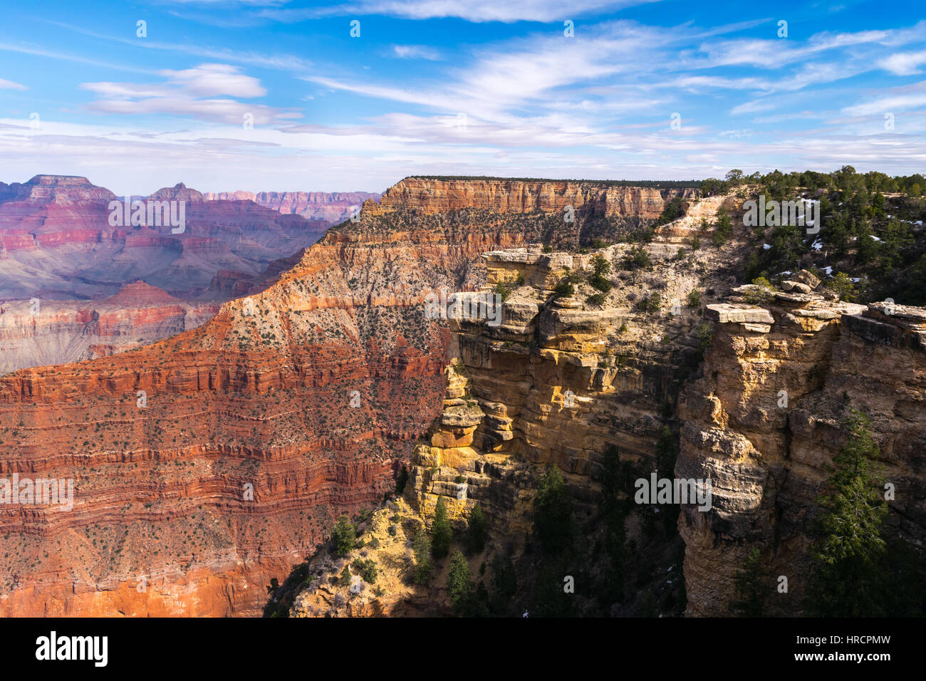 Impressive view over Grand Canyon, National Park, Colorado, USA Stock ...