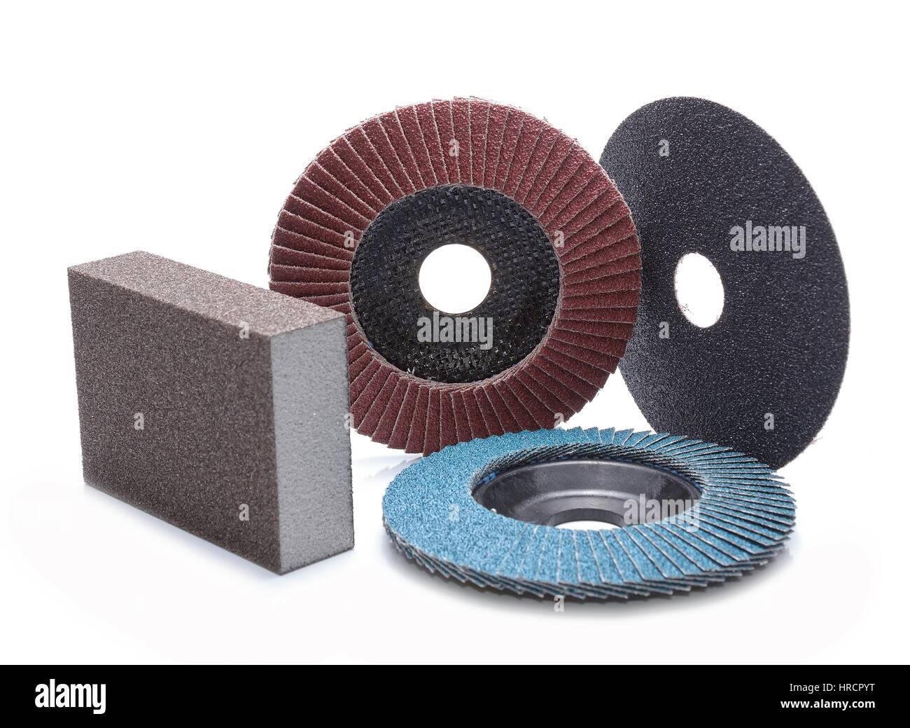 Abrasive wheel isolated on white background Stock Photo - Alamy