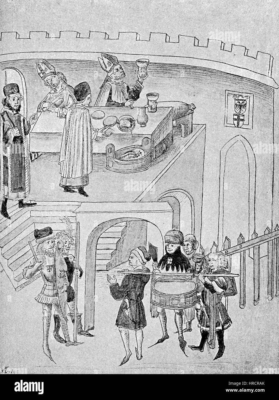 Check the food in the conclave, scene from the Council of Constance ...