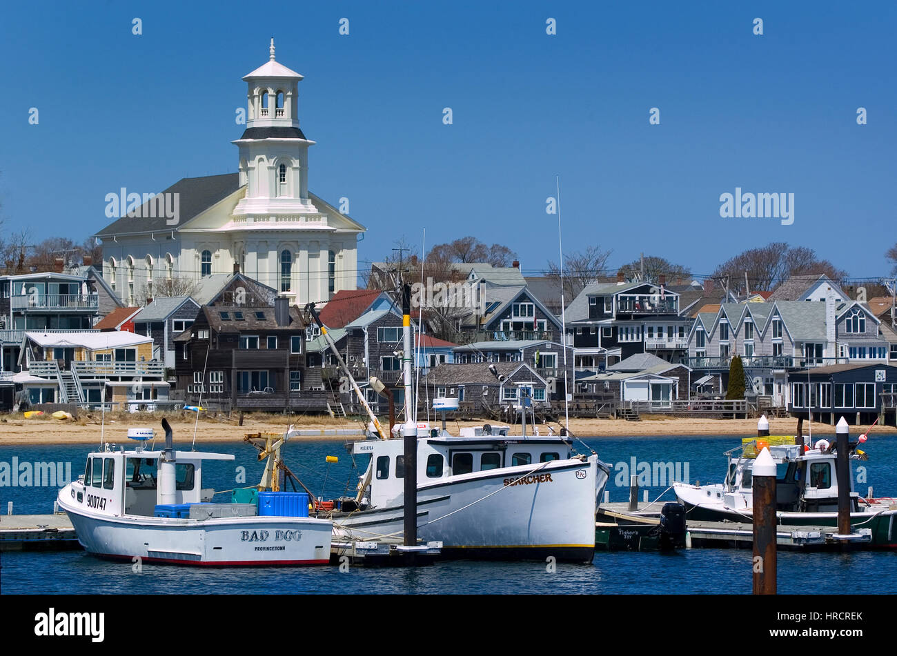 Downtown Provincetown, Massachusetts on Cape Cod and it's waterfront ...