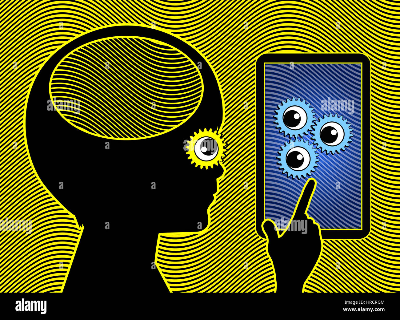 Hazard sign and brain hi-res stock photography and images - Alamy