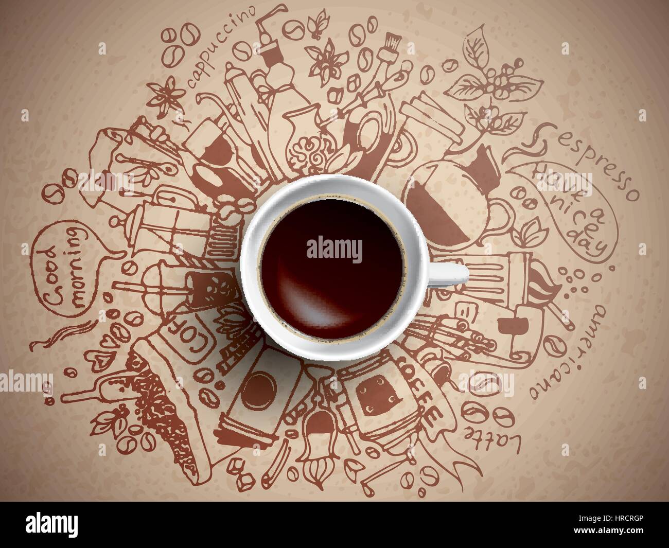 Coffee doodle concept Stock Vector Image & Art - Alamy