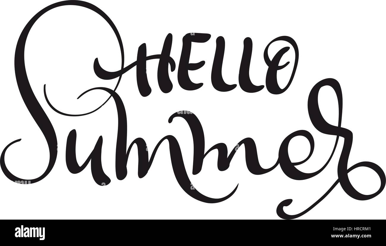 Hello summer vector design Stock Vector Images - Alamy