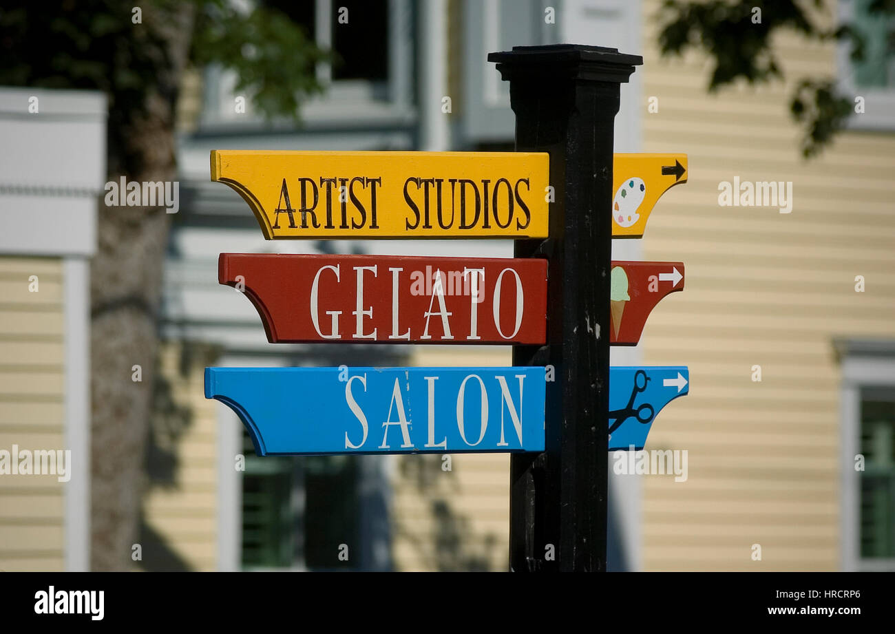 Downtown street signs hi-res stock photography and images - Alamy