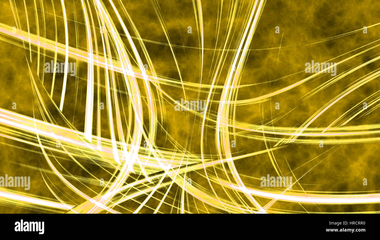 3d illustration of Yellow Abstract Wave lines background Stock Photo ...