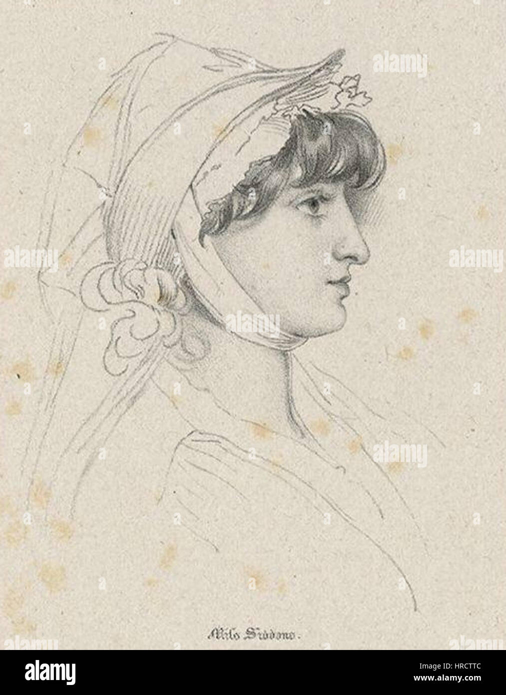 Sarah Siddons by J. Dickinson Stock Photo - Alamy