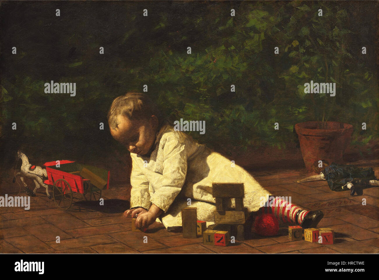 This painting by Thomas Eakins captures the innocence and joy of a baby ...