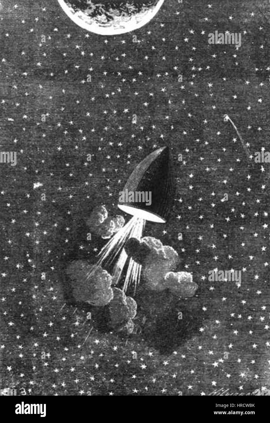 Moon visual art Black and White Stock Photos & Images - Alamy